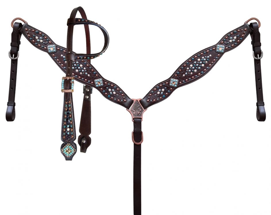 Shiloh Stables and Tack: Showman ® Gator print inlay one ear headstall ...