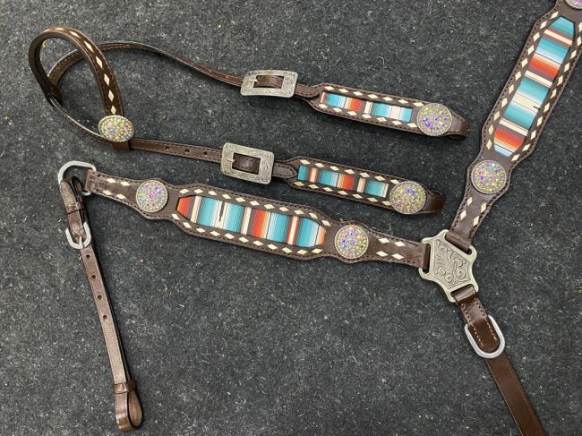 Shiloh Stables and Tack: Showman ® Serape Southwest Print One Ear ...