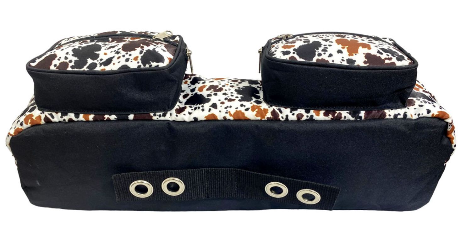 Shiloh Stables and Tack: This cow print trail gear cantle bag is a ...