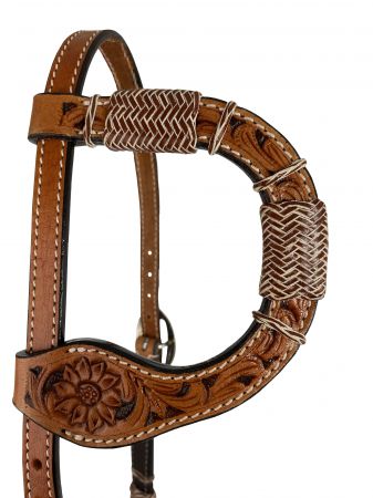 Shiloh Stables and Tack: Showman ® Floral Tooled One Ear Rawhide Laced ...